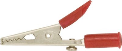 Crocodile Clips - Red & Black Insulated Grips