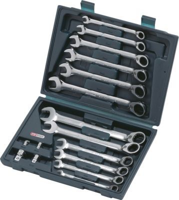 KS TOOLS 'GEARplus®' Reversible Ratchet Combination Spanner Set with ...