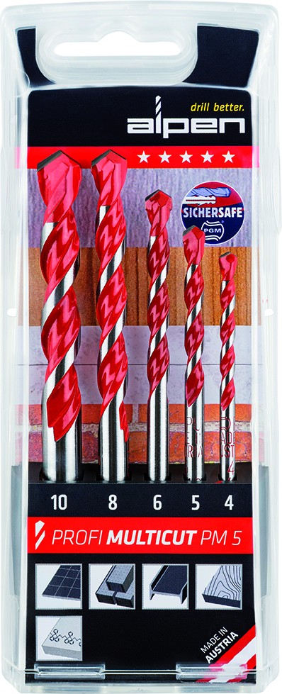 ALPEN 'Profi Multicut' Universal Drill Set