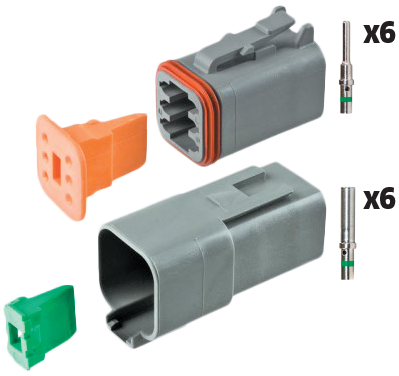 DT Connector 6-way Kit 16pc