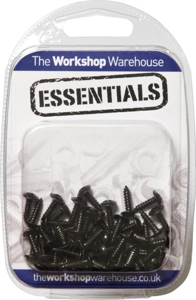 'Everyday' ESSENTIALS Self-Tapping Screws Flanged Head - Pozi Black