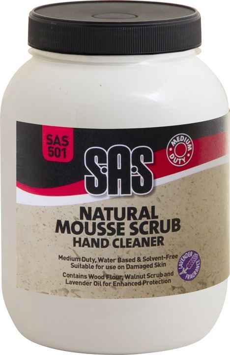 S.A.S Natural Mousse Scrub Hand Cleaner - Medium Duty