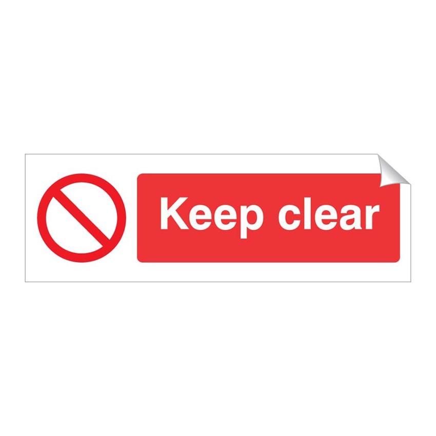 Keep Clear 120 x 360mm Sticker