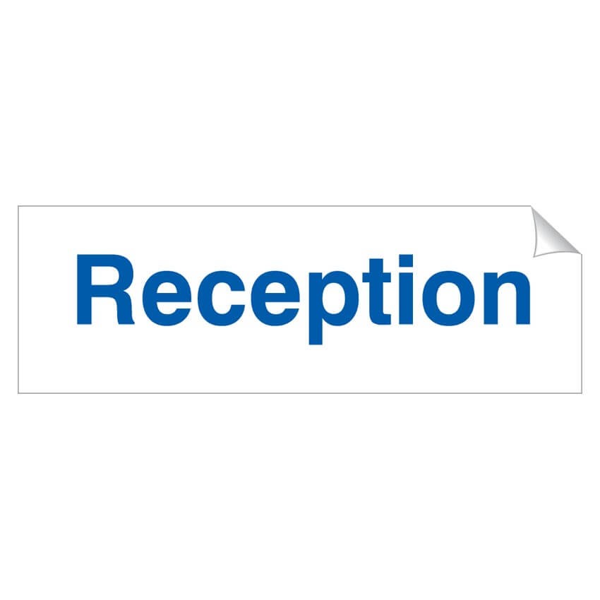 Reception 120 x 360mm Sticker